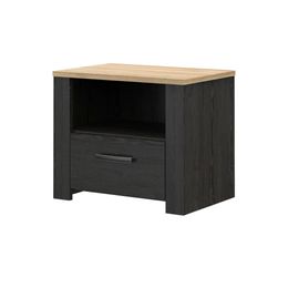 Nachtkommode Bohol - schwarz - 62 cm - 52 cm - cm 42,0 - Sconto