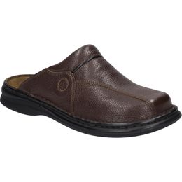 Clog Josef Seibel "Klaus, brasil/schwarz", Damen, Gr. 46, braun (brasil, schwarz), Obermaterial: 100% Rindsleder Leather cow., Schuhe Clog