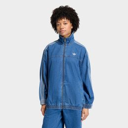 Jeansjacke adidas originals "FIREBIRD TT D", Damen, Gr. M, medium vintage denim, Obermaterial: 100% Baumwolle, Jacken Jeansjacke, Adilenium Jeans-Originals Jacke