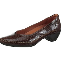 Damen Pumps aus Lederimitat, pflegeleicht braun Gr&ouml;&szlig;e 40