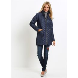 bonprix Kurz-Steppmantel, blau, Gr.36, Eleganter Kurz-Steppmantel mit Stehkragen