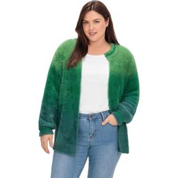 sheego by Joe Browns Damen Strickjacke mit Farbverlauf gr&uuml;n-blau Gr&ouml;&szlig;e 52/54