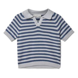 Tchibo - Kinder-Strick-Poloshirt - Baby - Gr. 86/92 - dunkelblau