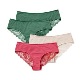 Tchibo - 4 Brazilslips - Damen - Gr. S - koralle