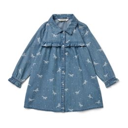Tchibo - Kinder-Jeanskleid - M&auml;dchen - Gr. 110/116 - wei&szlig;
