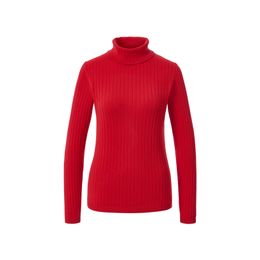Tchibo - Gerippter Rollkragenpullover - Damen - Gr. S - rot
