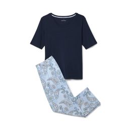 Tchibo - 7/8-Pyjama-Set - Damen - Gr. XXL - dunkelblau/paisley
