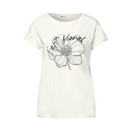 Street One T-Shirt - Damen - Gr. 40 - wei&szlig;/print