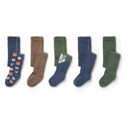 Tchibo - 5 Paar Kinder-Strumpfhosen - Gr. 122/128 - dunkelblau