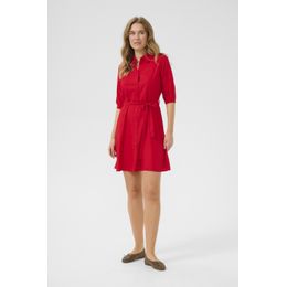 Cream Kleid Feminine red