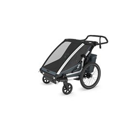 Thule Fahrradanh&auml;nger Chariot Cross2 dbl, Dunkelgrau, Metall, Textil, 34.00x73.00x88.00 cm, Freizeit, Sport & Fitness, Fahrradanh&auml;nger
