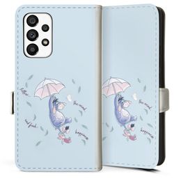 DeinDesign Galaxy A53 5G Handy Klapph&uuml;lle Handyh&uuml;lle aus Kunst Leder wei&szlig; Flip Case Disney Official Licensed Product Winnie The Pooh Eeyore Sideflip mit Lasche
