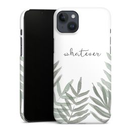 DeinDesign iPhone 14 Plus Handy Premium Case Smartphone Handyh&uuml;lle Schutzh&uuml;lle gl&auml;nzend Water Colour Jungle Palm Tree Premium Case
