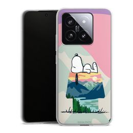 DeinDesign Xiaomi 14 Handy Silikon H&uuml;lle Case transparent Handyh&uuml;lle Official Licensed Product Peanuts Snoopy Silikon Case