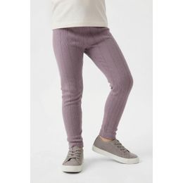Leggings name it "NMFJULIA LEGGING NOOS", M&auml;dchen, Gr. 92, N-Gr, lila (elderberry), Web, Obermaterial: 100% Baumwolle, unifarben, normal kn&ouml;chellang, Hosen Leggings