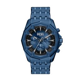 Chronograph Diesel "STINGER", blau, blau, Armbanduhren, Herren, Chronograph, Quarzuhr, Armbanduhr, Herrenuhr, Edelstahlarmband, analog