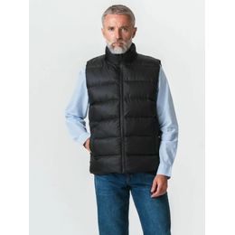 Kurzweste TEESHOPPEN "TEESHOPPEN Vest Puffer Vest", Herren, Gr. M, schwarz, Obermaterial: 100% Polyester, Westen