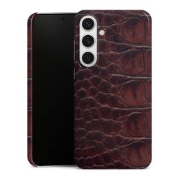 DeinDesign Galaxy S24+ Handy Premium Case Smartphone Handyh&uuml;lle Schutzh&uuml;lle gl&auml;nzend Leather Crocodile Animal Print Premium Case