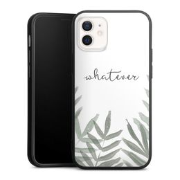 DeinDesign iPhone 12 mini Handy Premium Silikon H&uuml;lle Handyh&uuml;lle schwarz Case Water Colour Jungle Palm Tree Silikon Premium Case