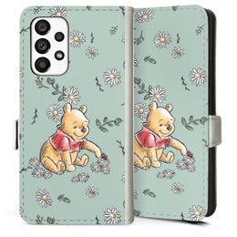 DeinDesign Galaxy A53 5G Handy Klapph&uuml;lle Handyh&uuml;lle aus Kunst Leder wei&szlig; Flip Case Official Licensed Product Disney Winnie The Pooh Sideflip mit Lasche