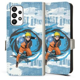 DeinDesign Galaxy A53 5G Handy Klapph&uuml;lle Handyh&uuml;lle aus Kunst Leder wei&szlig; Flip Case Manga Naruto Shippuden Official Licensed Product Sideflip mit Lasche