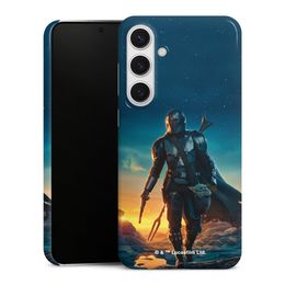DeinDesign Galaxy S24+ Handy Premium Case Smartphone Handyh&uuml;lle Schutzh&uuml;lle gl&auml;nzend Star Wars The Mandalorian Sunset Premium Case