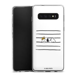 DeinDesign Galaxy S10 Plus Handy Silikon H&uuml;lle Case transparent Handyh&uuml;lle Snoopy Dog Peanuts Silikon Case
