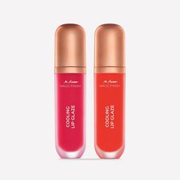 Cooling Lip Glaze Icy Pink & Cooling Lip Glaze Coral Sorbet - M. Asam MAGIC FINISH