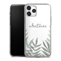 DeinDesign iPhone 11 Pro Handy Slim Case Silikon Handyh&uuml;lle transparent H&uuml;lle extra d&uuml;nn Jungle Palm Tree Water Colour Silikon Slim Case