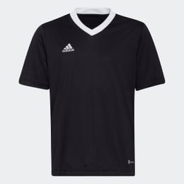 Fu&szlig;balltrikot adidas Performance "ENT22 JSY Y", Jungen, Gr. 128, schwarz, Obermaterial: 100% Polyester, bestickt, V-Ausschnitt, Trikots Fu&szlig;balltrikot
