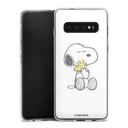 DeinDesign Galaxy S10 Plus Handy Silikon H&uuml;lle Case transparent Handyh&uuml;lle Snoopy Love Peanuts Silikon Case