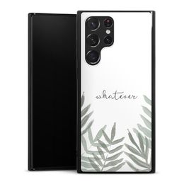 DeinDesign Galaxy S22 Ultra Handy Silikon H&uuml;lle Case schwarz Handyh&uuml;lle Water Colour Jungle Palm Tree