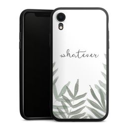 DeinDesign iPhone Xr Handy Premium Silikon H&uuml;lle Handyh&uuml;lle schwarz Case Water Colour Jungle Palm Tree Silikon Premium Case