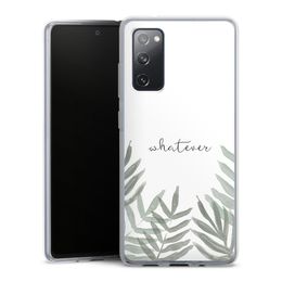 DeinDesign Galaxy S20 FE Handy Silikon H&uuml;lle Case transparent Handyh&uuml;lle Jungle Palm Tree Water Colour Silikon Case
