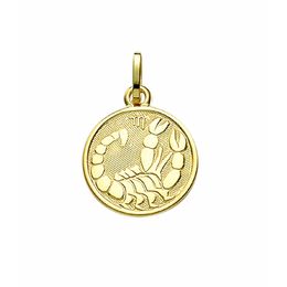 Adelia&acute;s Kettenanh&auml;nger ADELIA&acute;S "Damen & Herren 333 Gold Sternzeichen Anh&auml;nger Skorpion &Oslash; 11,8 mm", gold, Schmuckanh&auml;nger, Damen, Skorpion, Gelbgold 333 Gold, Gelbgold 333, Gold, Kettenanh&auml;nger, Goldschmuck f&uuml;r Damen & Herren