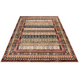 Teppich Obsession "My Inca 361", bunt (multi), B:160cm H:6mm L:230cm, Polypropylen (PP), Teppiche, Teppich, Kurzflor, Orient-Optik, Vintage Design, mit Fransen