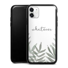 DeinDesign iPhone 11 Handy Silikon H&uuml;lle Case schwarz Handyh&uuml;lle Jungle Palm Tree Water Colour