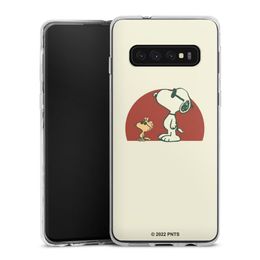 DeinDesign Galaxy S10 Plus Handy Silikon H&uuml;lle Case transparent Handyh&uuml;lle Snoopy Official Licensed Product Kindheit Silikon Case