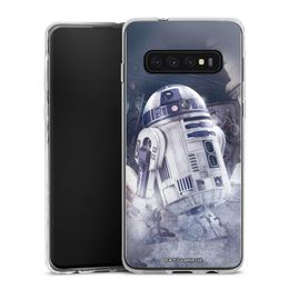 DeinDesign Galaxy S10 Plus Handy Silikon H&uuml;lle Case transparent Handyh&uuml;lle Robot Merchandise Star Wars Silikon Case