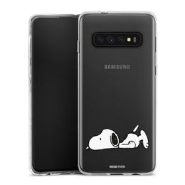 DeinDesign Galaxy S10 Plus Handy Silikon H&uuml;lle Case transparent Handyh&uuml;lle Official Licensed Product Snoopy Peanuts Silikon Case