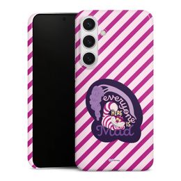 DeinDesign Galaxy S24+ Handy Premium Case Smartphone Handyh&uuml;lle Schutzh&uuml;lle gl&auml;nzend Disney Grinning Cat Alice In Wonderland Premium Case