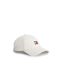 Baseball Cap Tommy Jeans "TJM HERITAGE CORE CAP", Herren, ivory, Web, Baumwolle, Caps, UNISEX Klemmverschluss, gro&szlig;e Logostickerei