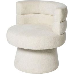 Drehstuhl Jahnke "STUDIO TWIST", sanftes wei&szlig;, sanftes wei&szlig;, sanftes wei&szlig;, B:66cm H:73,5cm T:67cm, Polyester, St&uuml;hle, Drehstuhl, Sessel, Drehstuhl, 360 drehbar, Boucle-Stoff, bis 120 kg belastbar