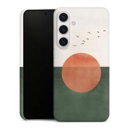DeinDesign Galaxy S24+ Handy Premium Case Smartphone Handyh&uuml;lle Schutzh&uuml;lle gl&auml;nzend Sunshine Bird Sunset Premium Case