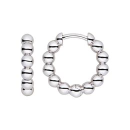 Paar Creolen Jobo "Ohrringe Kugeln 16 mm", silber 925, Ohrringe, Damen, 16,4mm, Silber 925 (Sterlingsilber), 925 Silber rhodiniert oder vergoldet