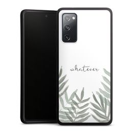 DeinDesign Galaxy S20 FE Handy Premium Silikon H&uuml;lle Handyh&uuml;lle schwarz Case Jungle Palm Tree Water Colour Silikon Premium Case