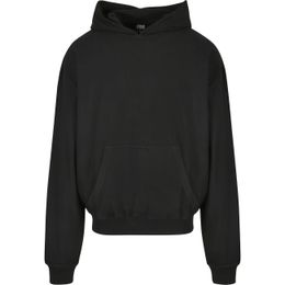 Kapuzenpullover Urban Classics "Urban Classics Herren Rib Terry Boxy Hoody", Herren, Gr. S, schwarz, 100% Baumwolle, unifarben, oversize, ohne Ausschnitt, Pullover Kapuzenpullover