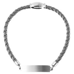 Adelia&acute;s Armband ADELIA&acute;S "Damen Armband &ndash; Lederarmband aus Leder 17 cm", grau, Armb&auml;nder, Damen, 17cm, Leder, Armband, Ideal als Geschenk zum einen besonderen Tag