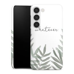 DeinDesign Galaxy S23 Handy Premium Case Smartphone Handyh&uuml;lle Schutzh&uuml;lle matt Water Colour Jungle Palm Tree Premium Case