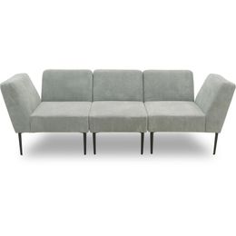 Sofa-Eckelement DOMO collection "700010 Lieferzeit nur 2 Wochen, auch einzeln stellbar", grau (hellgrau), B:83cm H:78cm T:83cm, 100% Polyester, Polsterelemente, Als Ecke oder Abschluss einsetzbar, passend f&uuml;r g&auml;ngige Saugroboter